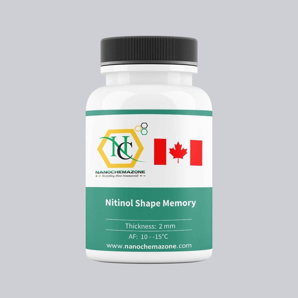 Nitinol Shape Memory Alloy Sheet, Thickness: 2 mm, AF: -10 -15°C - Store